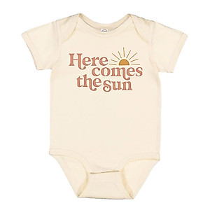 Here Comes The Sun Baby Infant One Piece Bodysuit Newborn Natural