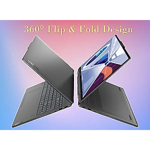 LENOVO Yoga 7I 16" 2-in-1 WUXGA 16:10 Touchscreen Laptop, Intel Core I5-1335U, Fingerprint Reader, Backlit KB, 2xThunderbolt, Wi-Fi 6E, Storm Grey, Win 11 W/Stylus Pen (8GB RAM | 512GB PCIe SSD)