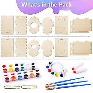 Kids Crafts Wood Arts and Crafts for Kids DIY Bird House Kit for Children to Build and Paint Reinforced Design - (Includes Paints & Brushes) Creative Kids Activities for 3+ Year Old Boys and Girls