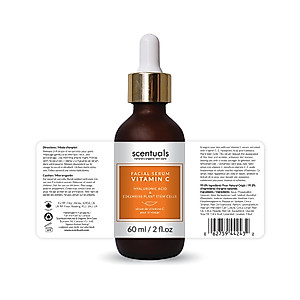 Scentuals Vitamin C Serum for Face, Brightening Serum, Reduce Look of Fine Lines & Wrinkles, Water-Based 2 fl.oz|60 ml