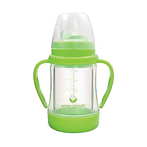 Green Sprouts Glass Sip & Straw Cup,4 Ounce