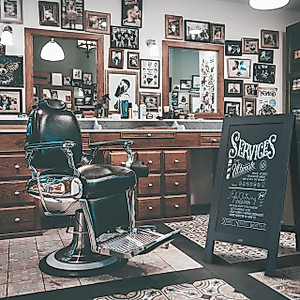 A Frame Chalkboard by HBCY Creations: 40x20 Solid Wood A-Frame Sign Black Double-Sided Magnetic Board, Chalkboard Menu Board, for Restaurants, Cafés, Weddings - Heavy Duty Hinges