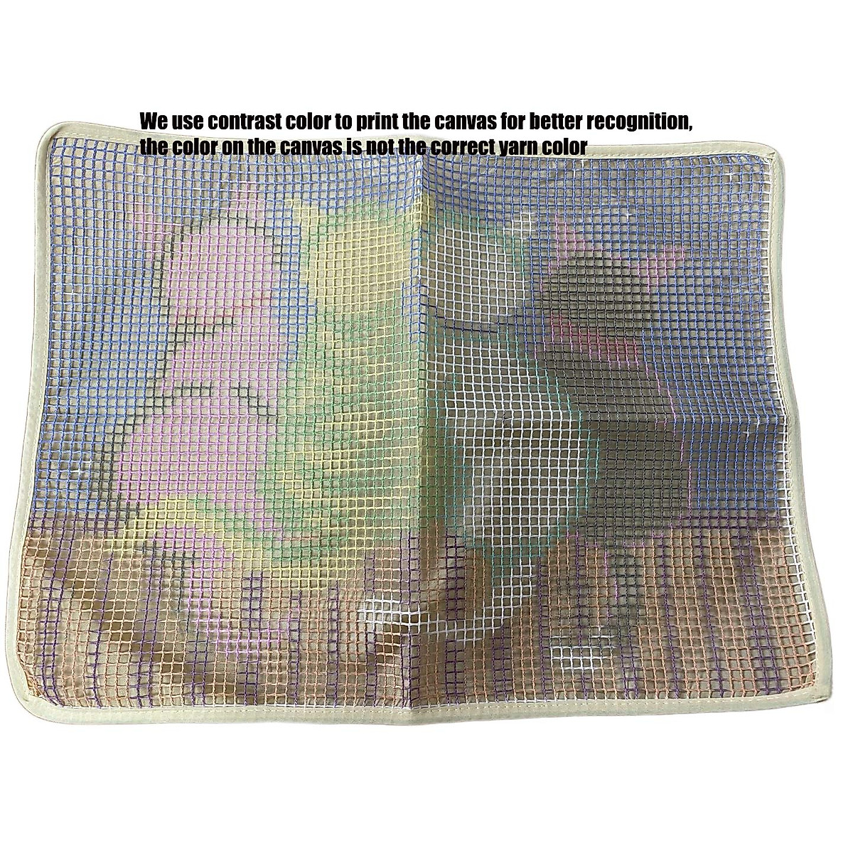 MeetBSelf Latch Hook Rug Kits Crocheting Carpet Rug Cats Acrylic Yarn Pre-Printed Canvas Cushion Mat Crochet Tapestry Sofa Decor