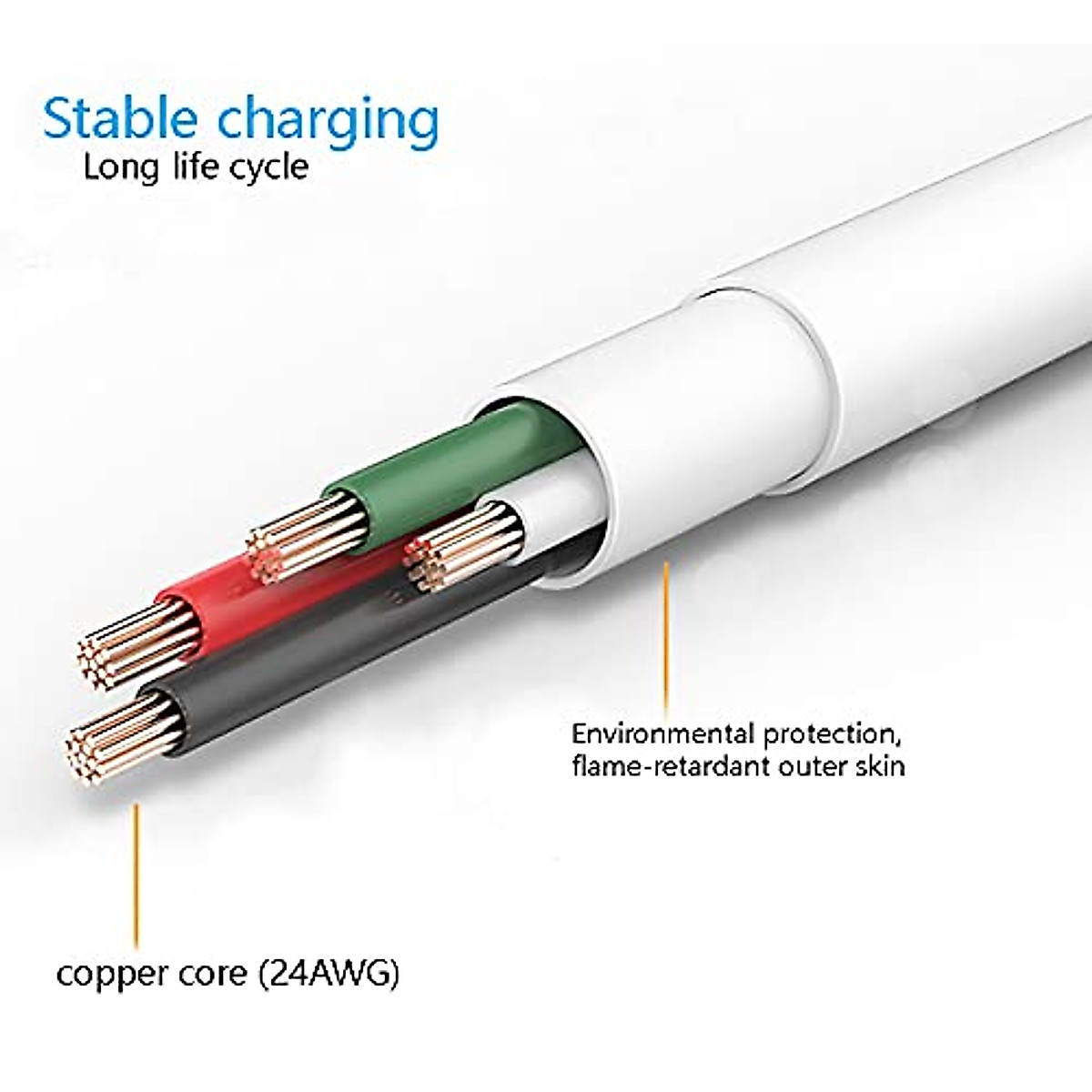 LIANSUM Replacement Finishing Touch Flawless Legs Charger Cord Ladies Legs Razor Shaver USB Cable, Women Electric Trimmer 5V Power Cord White (Only for Finishing Touch Flawless Legs)