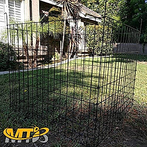 MTB Garden Wire Compost Bin 36x36x30 inches, Black, Garden Bed Fencing