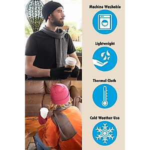 Moda West 72-Pack Gloves, Scarves, and Beanies - Wholesale Unisex Winter Accessories - Bulk 24 Glove Pairs, 24 Scarves, 24 Beanies