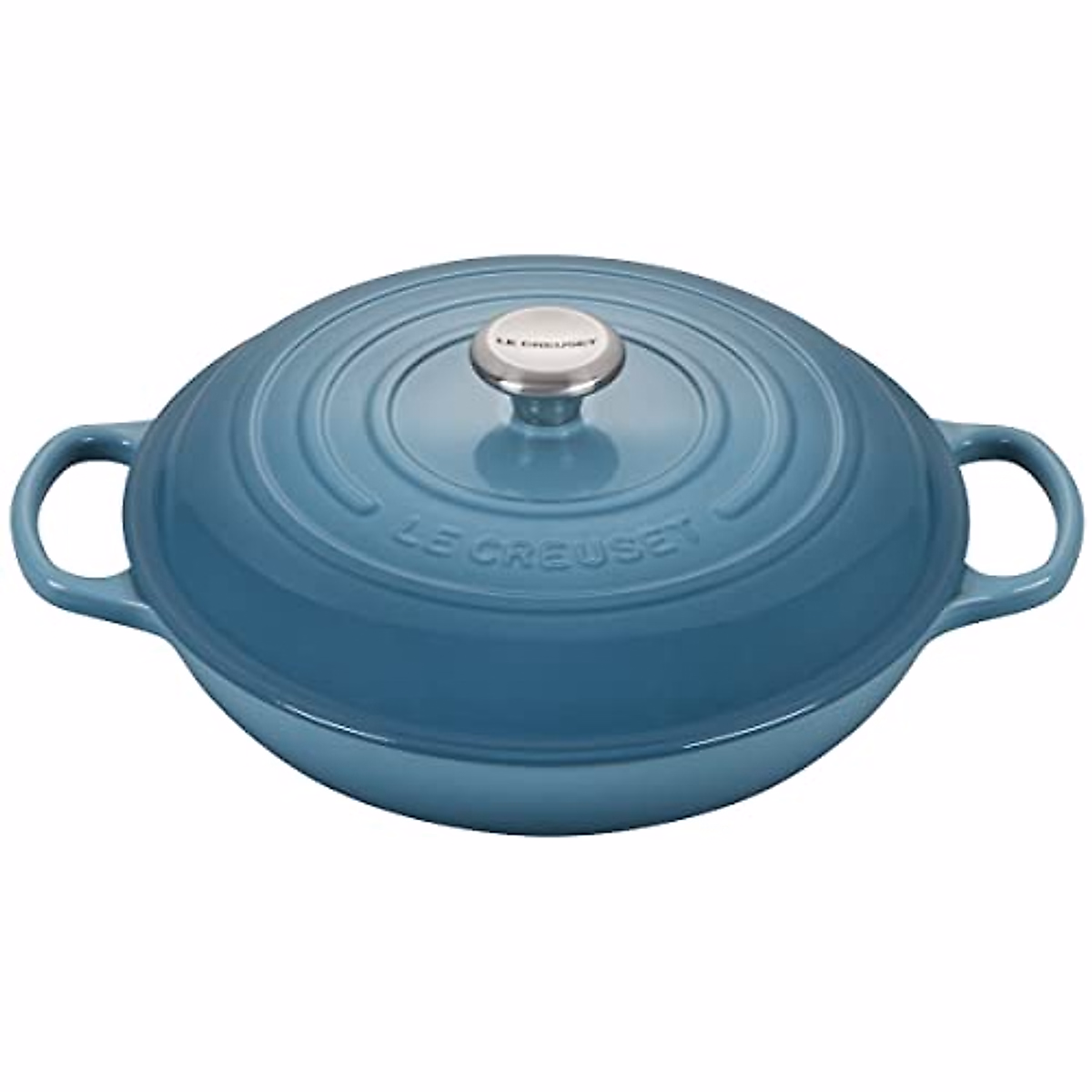 Le Creuset Enameled Cast Iron Signature Braiser, 3.5 qt., Caribbean
