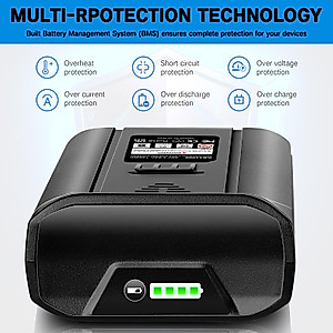 Capowill 40V 3.0Ah Replacement Battery for Kobalt 40V KB2540C-06 Lithium Ion Battery KB440-06 KB440-03 KB640-03 KB240-06 KB240C-06 KB640-06 KB245-06 KB540-06 ‎Cordless Power Tool Battery