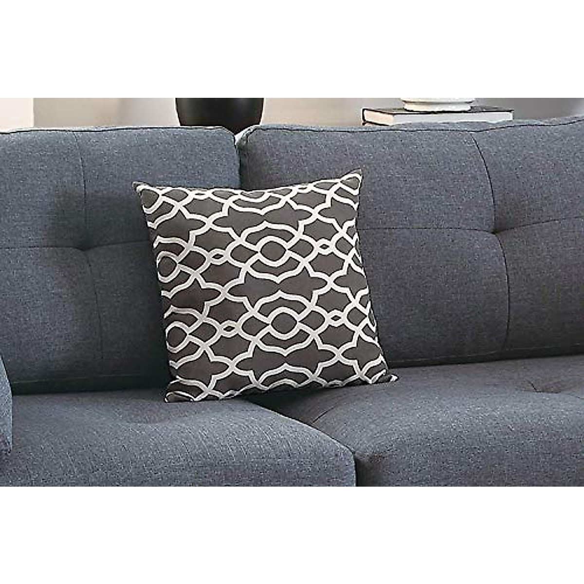 Poundex Linen-Like Fabric Sofas in Grey
