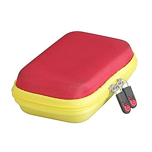 Hermitshell Hard Travel Case for Mattel UNO Classic Card Game - Not Including Cards (Red+Yellow)