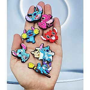 44 PCS Cartoon Charms for Girls Boys Kids Cartoon Croc Charms PVC Anime Pins Shoe Charms for Clog Sandals Bracelet Wristband Decoration Accessories Birthday Gift