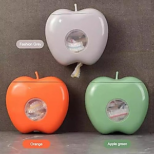 Plastic Wrap Storage Box,2024 Thickened Cling Film Sleeve Storage Box With 100pc Plastic Wrap,Apple Shaped Wall-Mounted Plastic Food Wrap Bag Storage Dispenser,Storage Organizer for Fresh Keeping Bag