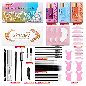 Lomansa Lash Lift Kit, Brow Lamination Kit, Instant Lifting Perming Curling for Fuller Thicker Eyelashes Eyebrows with Full Tools