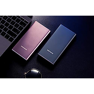 BESTMARS 10000mAh Quick Charge Portable Charger Fast Charging Power Bank Slim Back Up Battery Pack for iPhone 14 13 12 X XS PRO MAX 8 7 6 6s Plus iPad Android Samsung Galaxy Cell Phone Rose Gold Pink