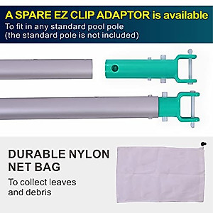 urchindj Underwater Jet Vacuum Cleaner, Portable Pool Vacuum Jet Underwater Cleaner W/Brush & 56.7" Pole, Handheld Jet Pool Vacuum for Above Ground Pool, Attach to Garden Hose