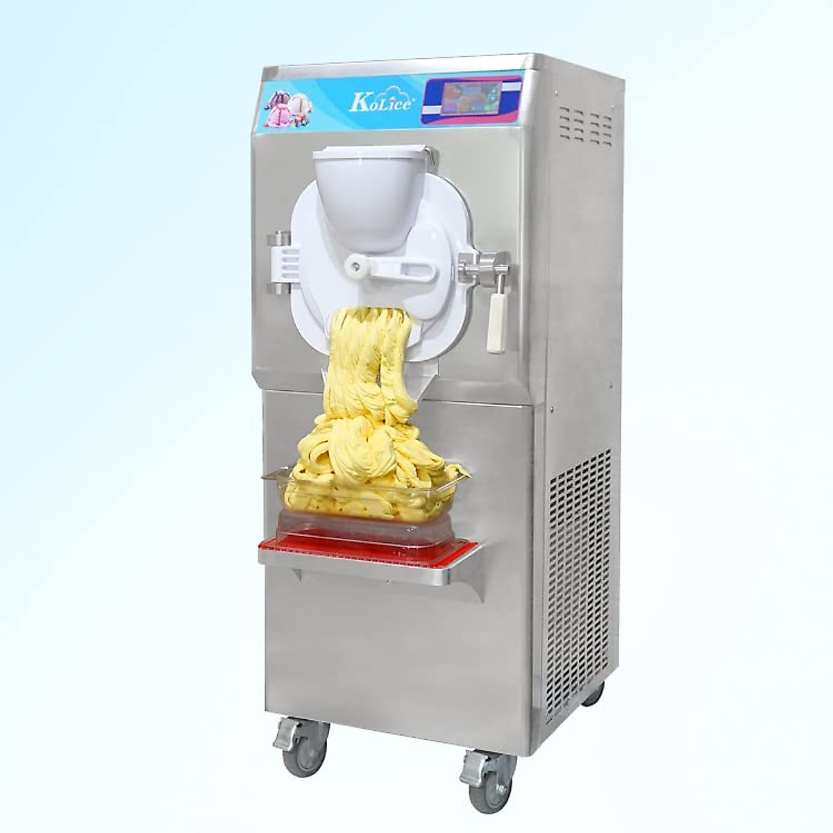 Kolice ETL certificate commercial hard ice cream machine gelato ice cream making machine Italian water ice maker-Italy designed extra strong door, 9-11 gal per hour