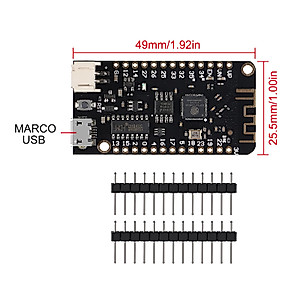 AITRIP 3PCS LOLIN32 ESP32 Lite V1.0.0 WiFi Bluetooth Micro USB Development Board 4MB Flash 500mA CH340 CH340G Lithium Battery Connector ESP32 Compatible with Arduino