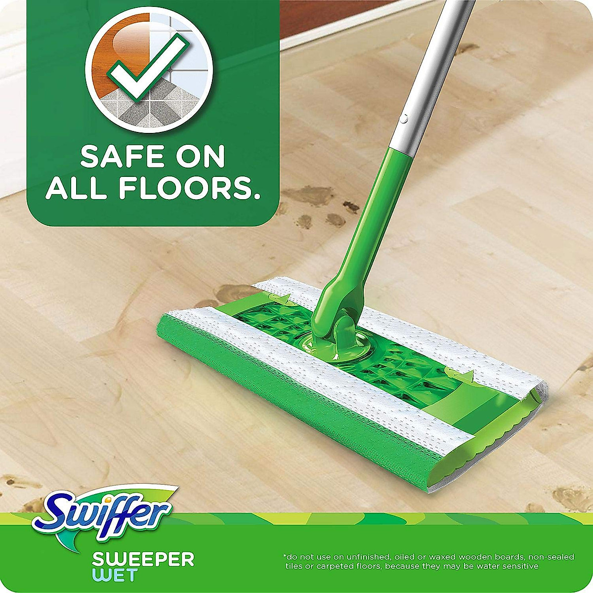 Swiffer Sweeper Wet Cloth Refill, White 60 Count