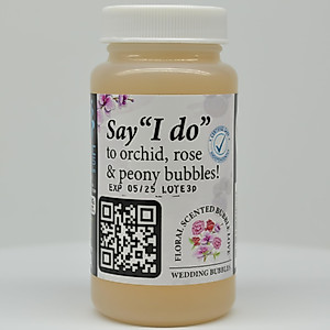 Atomic Bubbles: Bubble Love Floral Scented Bubbles - 6 Pack - 4oz Bottles, Flower Wedding Bubbles, Party Favors, Anniversaries, Romantic Occasions