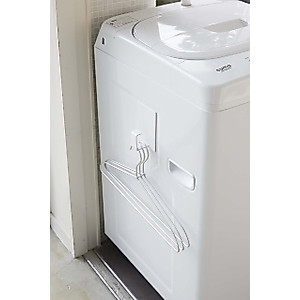 Yamazaki 5417 Magnetic Laundry Basket Holder, White, Approx. W 3.1 x D 1.7 x H 4.7 inches (8 x 4.3 x 12 cm), Tower, Float, Organize