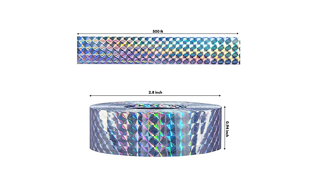 Bird Scare Tape - 500ft Reflective Deterrent Ribbon