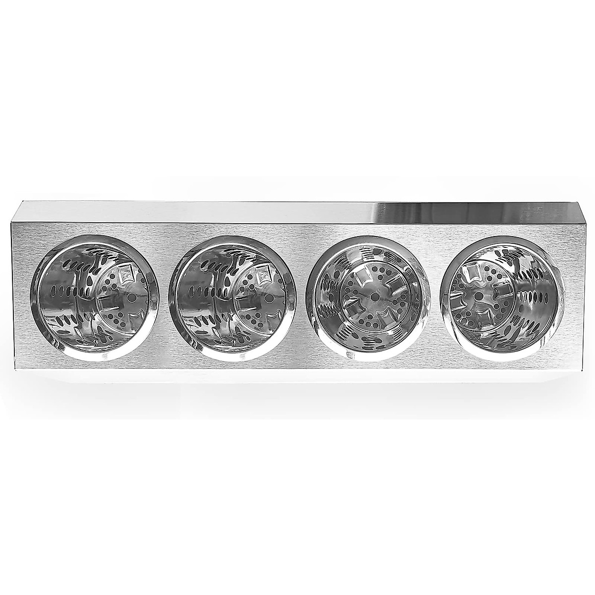 Flatware Organizers Stainless Steel Cylinder Flatware Silverware Utensil Holder Organizer Caddy (4 holes)