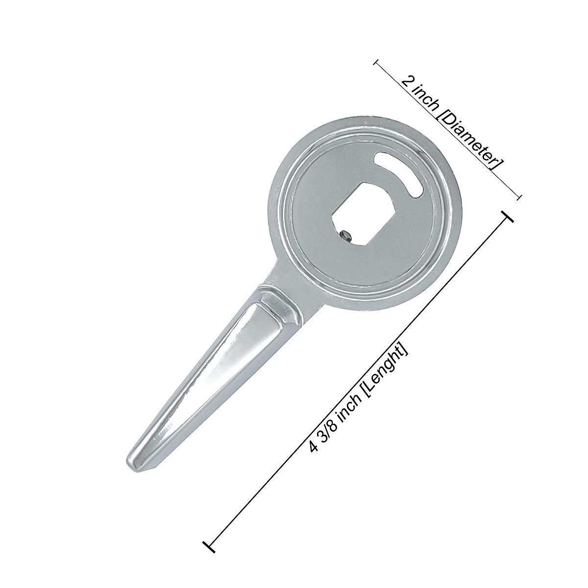 Shower Temperature Lever Control Metal Handle Replacement for Mixet Handles, Heavy Duty Stainless Steel Polished Chrome Finish