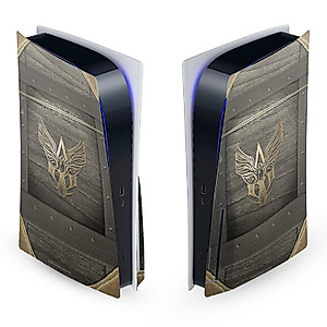 Head Case Designs Officially Licensed Assassin's Creed Wood And Gold Chest Black Flag Graphics Vinyl Faceplate Sticker Gaming Skin Decal Compatible With Sony PlayStation 5 PS5 Disc Edition Console