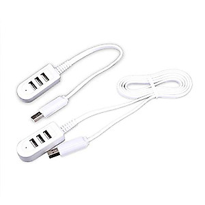 Lysee Data Cables - Multi-Function USB 3A Charger Expansion Multi-Port Converter HUB Hub for Laptop Desktop Port Splitter in Stock - (Color: White, Cable Length: 30CM)