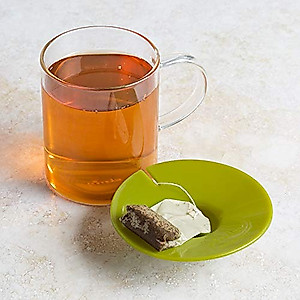 Epoca Kitchen Tool Primula Tea Bag Buddy &ampndash Easy to Use &ampndash Multipurpose &ampndash 100% Silicone &ampndash Green, 4.25-Inch