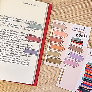 Yasest Magnetic Bookmarks - 12 Pieces Arrow Bookmarks for Women Teachers Students Book Lovers Reading, for School Office Home Supplies - Bookmark (12PCS)