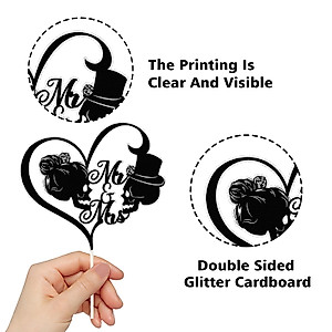 Skull Mr and Mrs Cake Topper,Till Death Do Us Part Skeleton Bride and Groom Cake Decor,Halloween Wedding Party Decorations