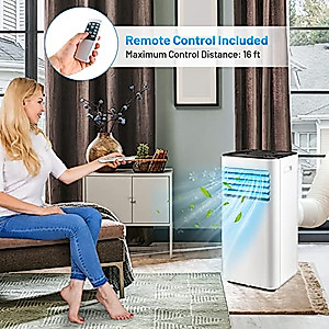 PETSITE Portable Air Conditioner 10000 BTU, 3 in 1 AC Cooling Unit with Air Cooler, Fan & Dehumidifier, LED Display & Remote Control, Cools up to 350 sq.ft