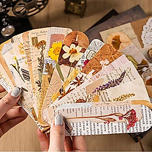 Vintage Flower DIY Card Paper Bookmark for Reading Stationery 30 Pieces