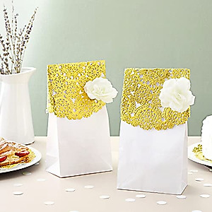 Juvale 60 Pack Gold Doilies, 12 inch Round Medallion-Style, Disposable Placemats for Party Table Decorations