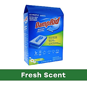 DampRid LoProfile Refillable Moisture Absorber, 10.5 Oz with Fresh Scent Fragrance Slim for Small Spaces like Vehicles, Shelves or Under Beds Remove Excess Moisture and Create Fresher, Cleaner Air