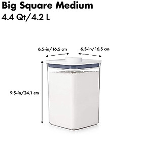 OXO Good Grips POP Container 4.4-Quart Square Airtight Food Storage for for Flour and More (Set of 4)