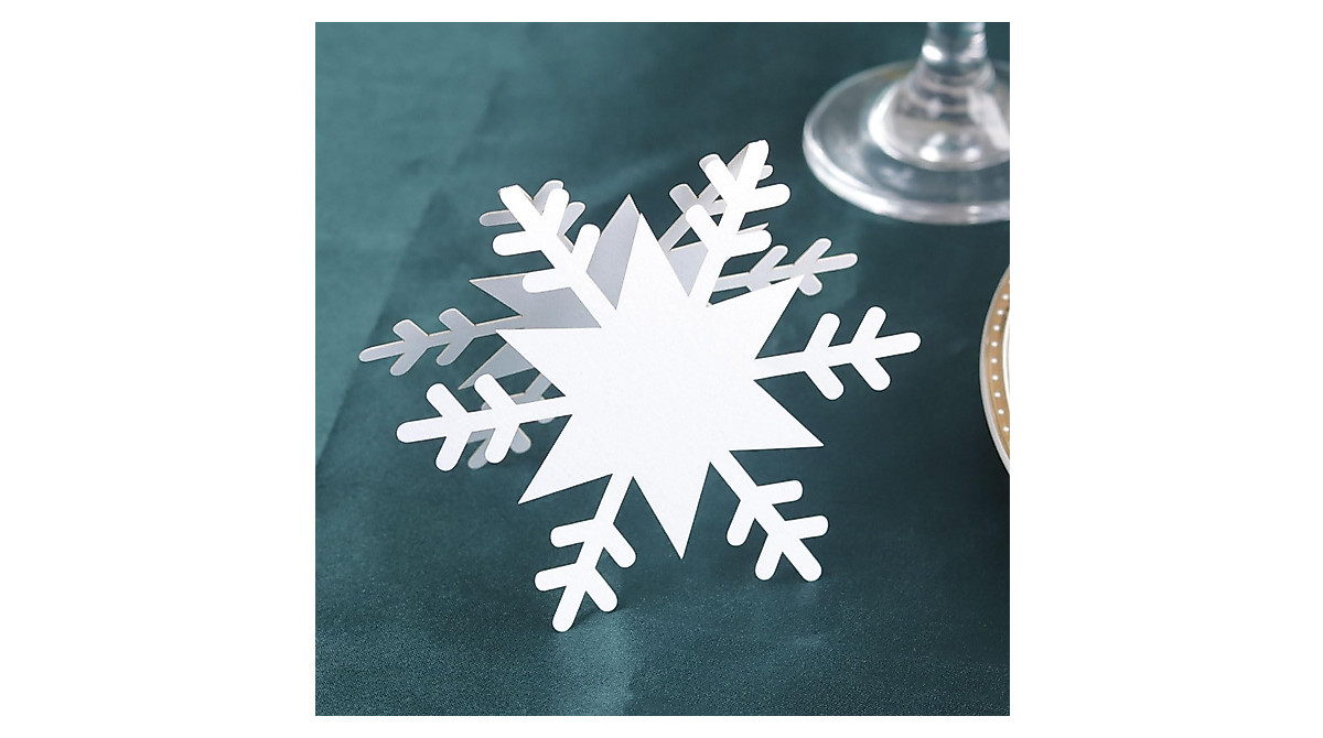 Elegant Snowflake Place Cards for Holiday Events