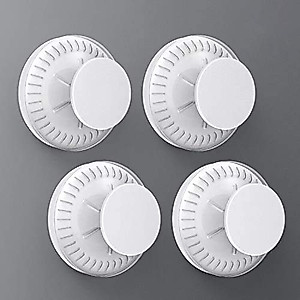 LUXEAR Suction Cup Hook, 4Pack Shower Suction Hooks, Waterproof Shower Hooks for Bathroom, Vacuum Suction Hook for Kitchen, Removable Wall Hooks for Window Glass Door, Garland Towel Loofah Bag, White