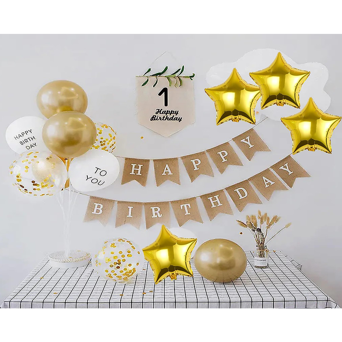 10Pcs Gold Star Shape Foil Balloon 18Inch Aluminum Foil Mylar Balloon Happy Birthday Balloons Decoration