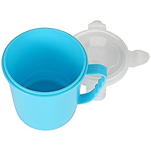 Home-X - Microwave Soup Mug Set with Secure Snap Close Vented Lids, 22 oz Mugs Allow You to Heat and Eat Soups, Noodles, Hot Cereal and More in a Single Container, Set of 3, Red, Blue and Purple