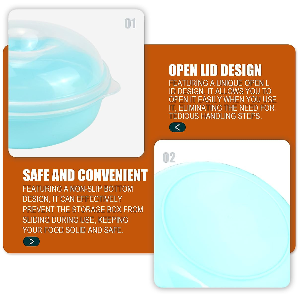 DOERDO 3Pcs Round Bagel Storage Container, Donut Keeper Holder, Round Microwave Safe Containers for Home Kitchen, 3Colors, 5.4x5.4x2.7Inch