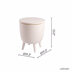 Lagoon Cancún Outdoor Cooler Bar/Cocktail/Coffee 3-in-1 Patio Table (White)