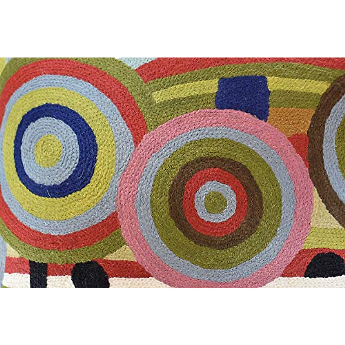 Kashmir Designs Hundertwasser Modern Pillow Cover | Beloved Gardens | Modern Outdoor Pillows | Abstract Couch Cushion| Modern Farmhouse Pillows | Mid Century Chair Cushions | Handmade Wool Size 18x18