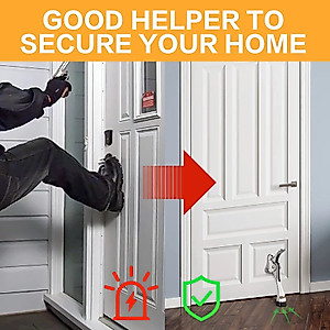 Gotega Door Stopper, 2 Packs Kickdown Door Stop with One Touch Adjustable Height and Rubber Tip 4 Inches, Heavy Duty Door Stops, Door Holder, Bottom of Door