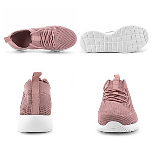 YESKIS Tennis Shoes Size 2 Girl Big Kids Running Sneakers Kid Breathable Lightweight Lace Up Athletic Shoe Pink