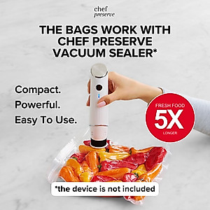 Chef Preserve Vacuum Sealer Bags Small Size 30 Bags