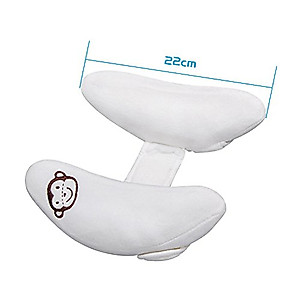 Toddler Adjustable Neck Support Pillow & Safety Head Support Band for Car Seat, Baby Child Infant Head Neck Protection, Pink Owl