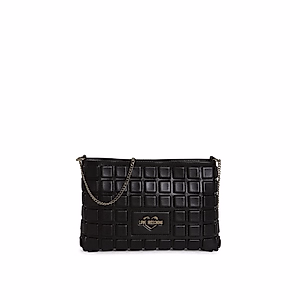 Love Moschino Women's Black Leather Crossbody Handbag