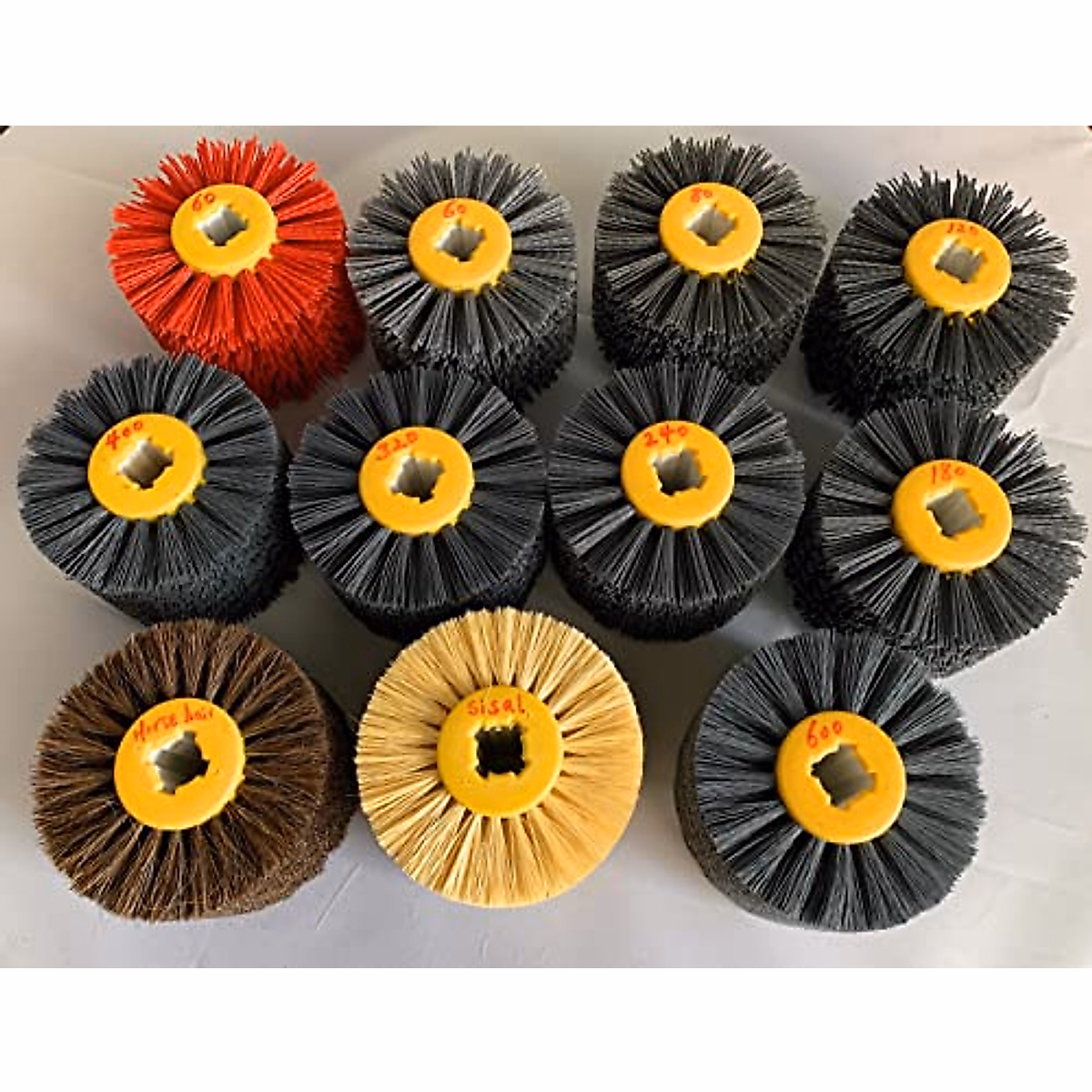 SIGNI Abrasive NYLON Wire Drawing Wheel Drum Burnishing Polishing Brush for wooden furniture floor polishing 120X100mm 120 Grit 1pack